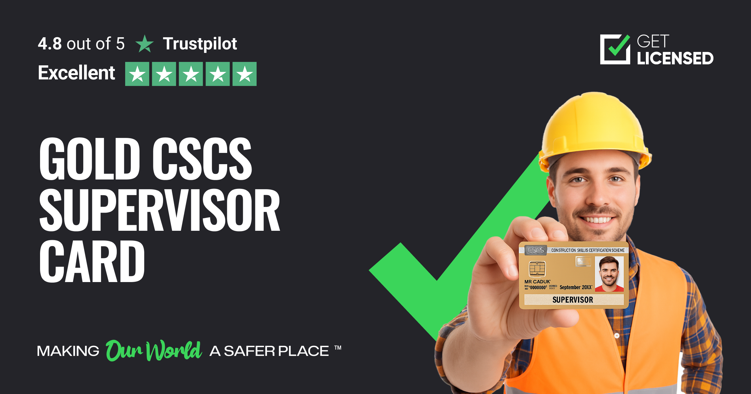 Gold CSCS Supervisor Card - Apply now with Get Licensed