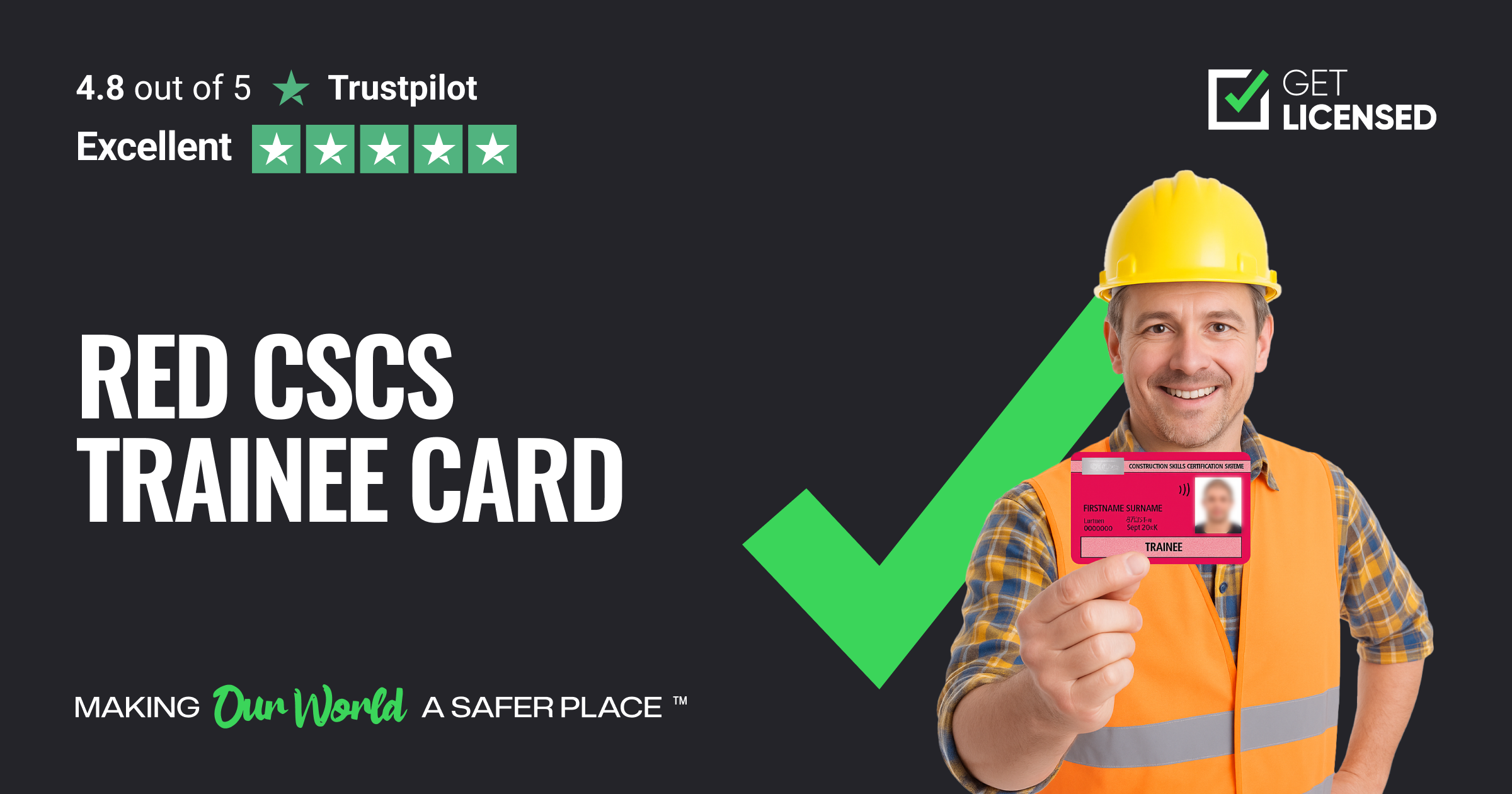Red CSCS Trainee Card Licence - Get Licensed UK